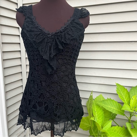 Boston Proper | Tops | Boston Proper Black Lace Vneck Fully Lined ...